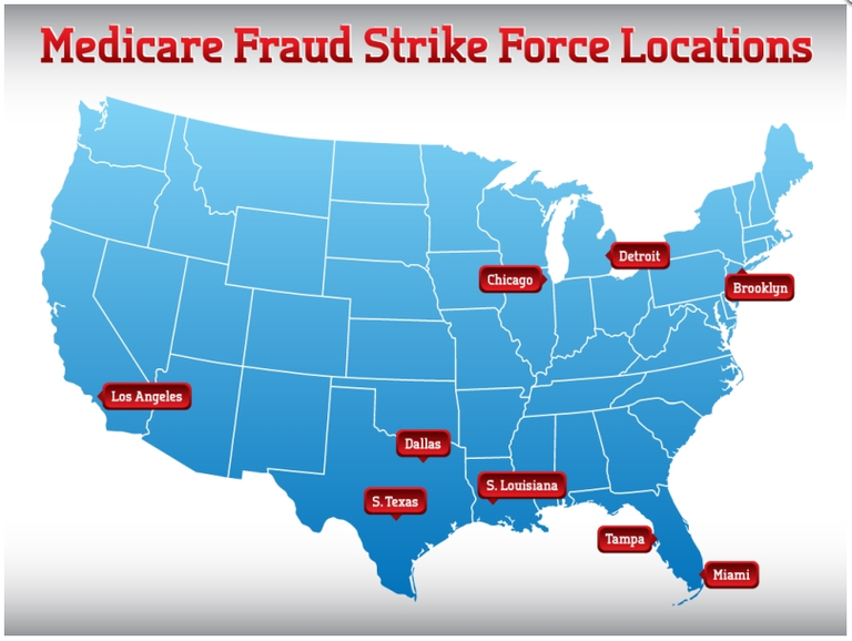 Medicare Strike Force Locations Map — Fbi